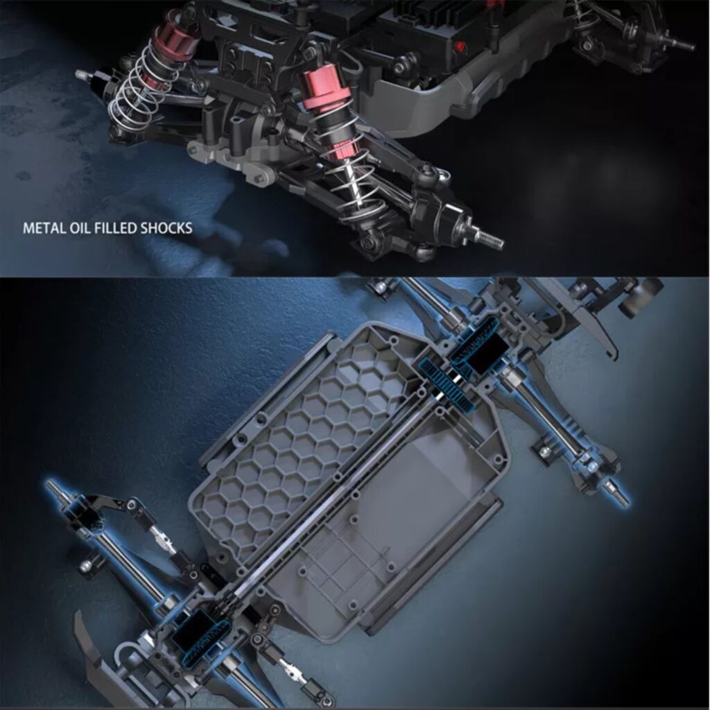 MJX Hyper GO 16207 RC Brushless Buggy 1:16 HI Speed 62 km/h 4WD - CINERIGS